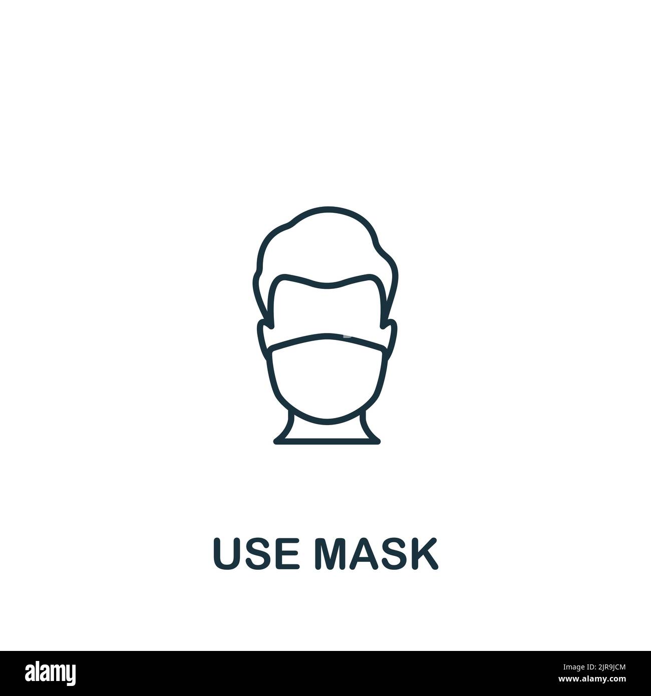 Mandatory use of mouth cover Stock Vector Images - Alamy