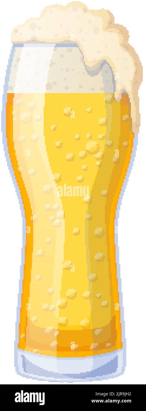 Lager Beer Glass Cartoon Vector Illustration Stock Vector Image And Art