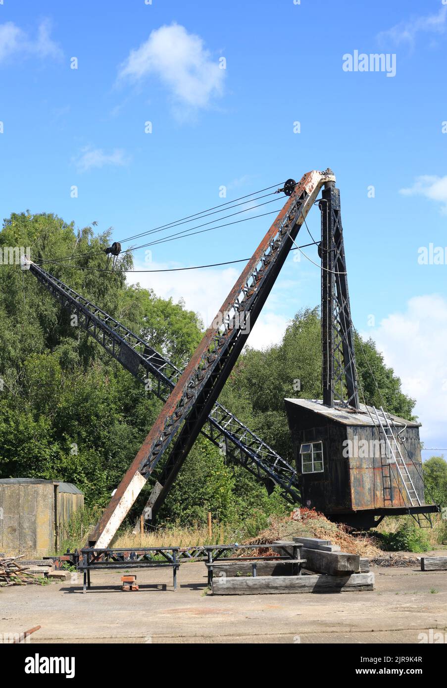 Old crane on Diglis island, Worcester, England, UK Stock Photo - Alamy