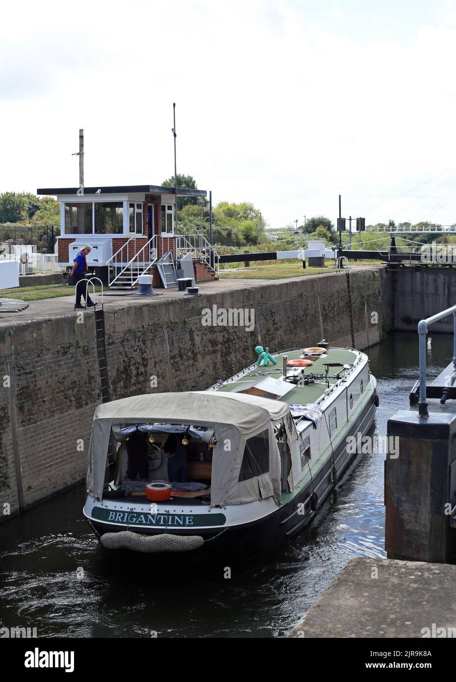 Boat entering Diglis lock on the river Severn at Worcester, England, UK Stock Photo - Alamy