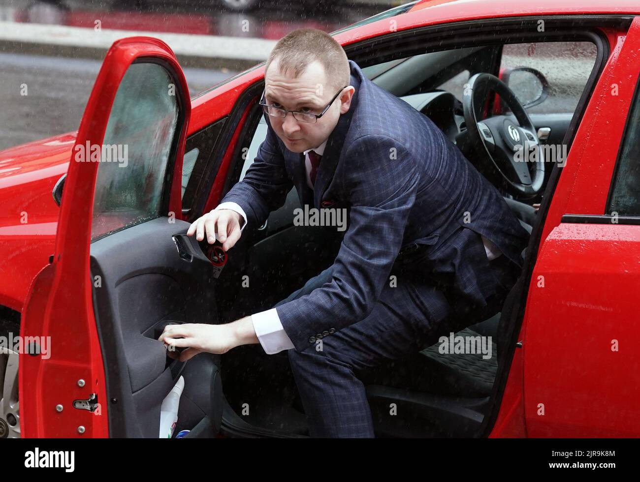 Witness Christopher O'Malley arriving at Paisley Sheriff Court for the ...