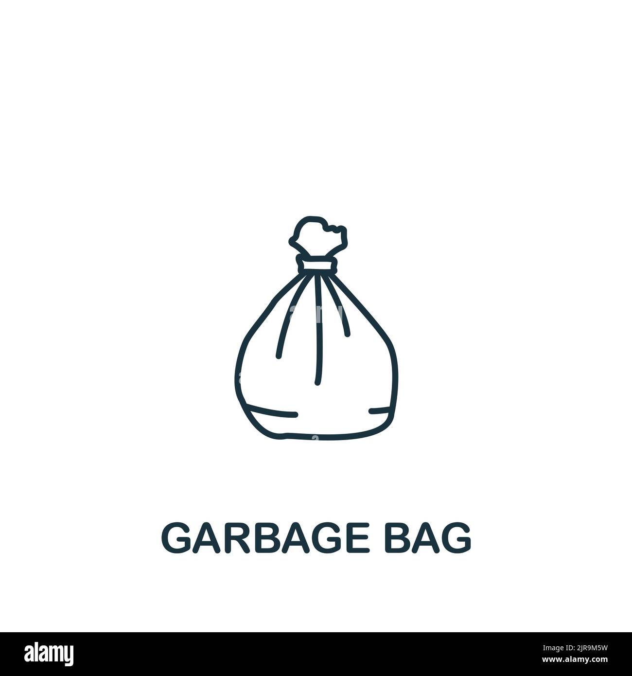 Garbage Bag icon. Line simple icon for templates, web design and ...