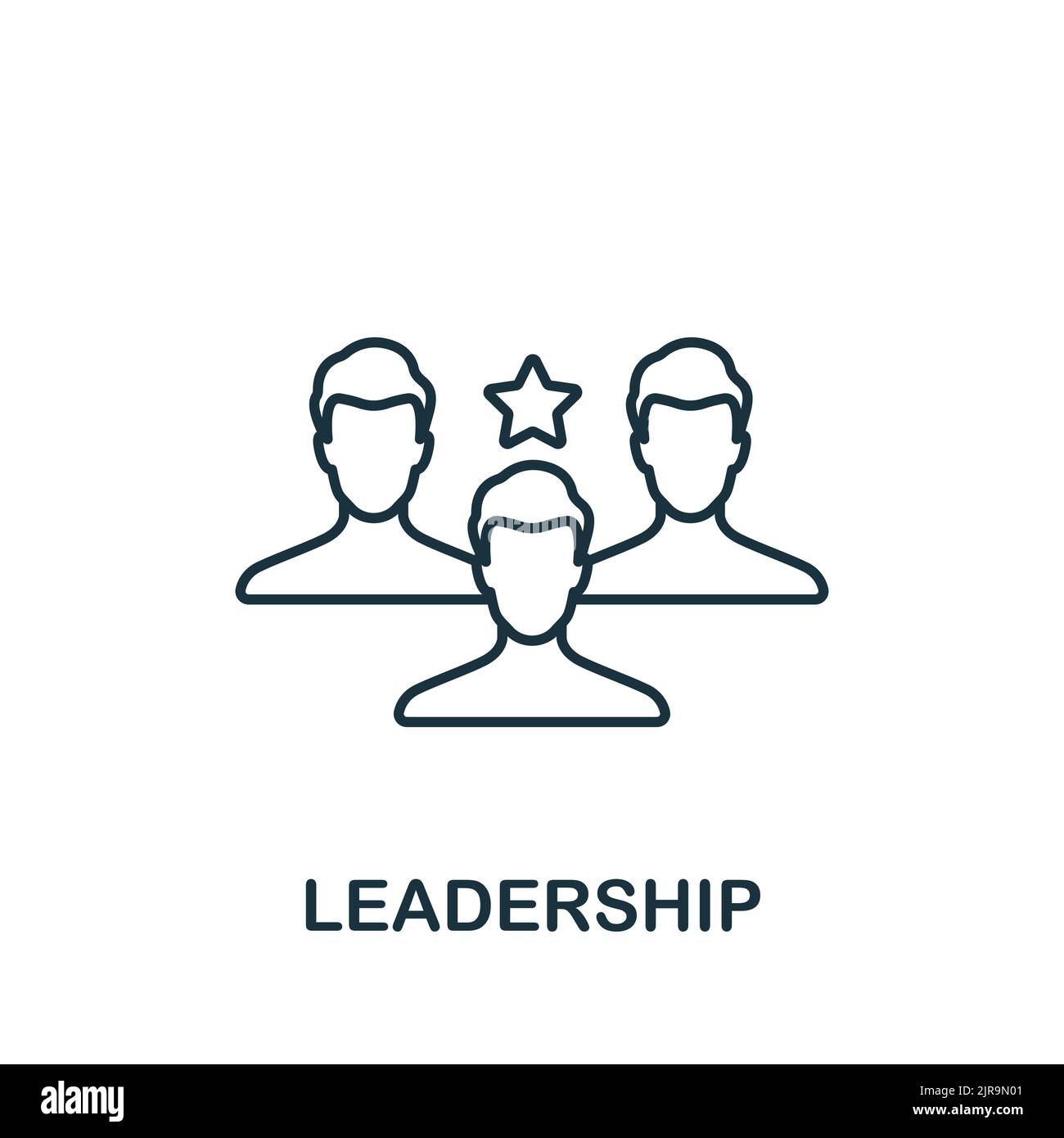 Leadership icon. Line simple icon for templates, web design and ...