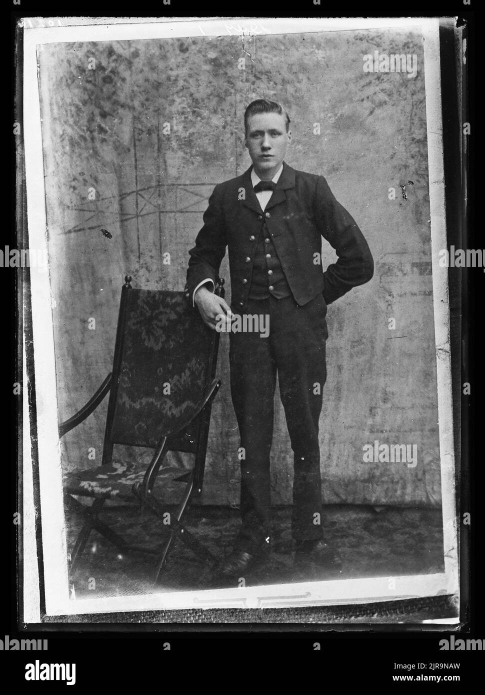 Copy of a portrait of a man, inscribed Day 1, circa 1920, Wellington ...