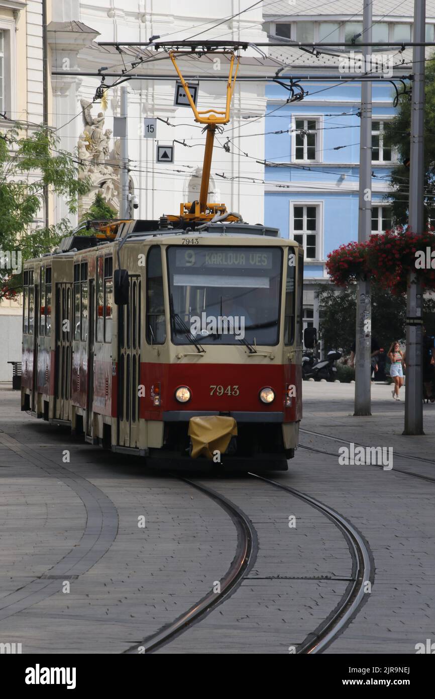 tram in city centre Stock Photo - Alamy