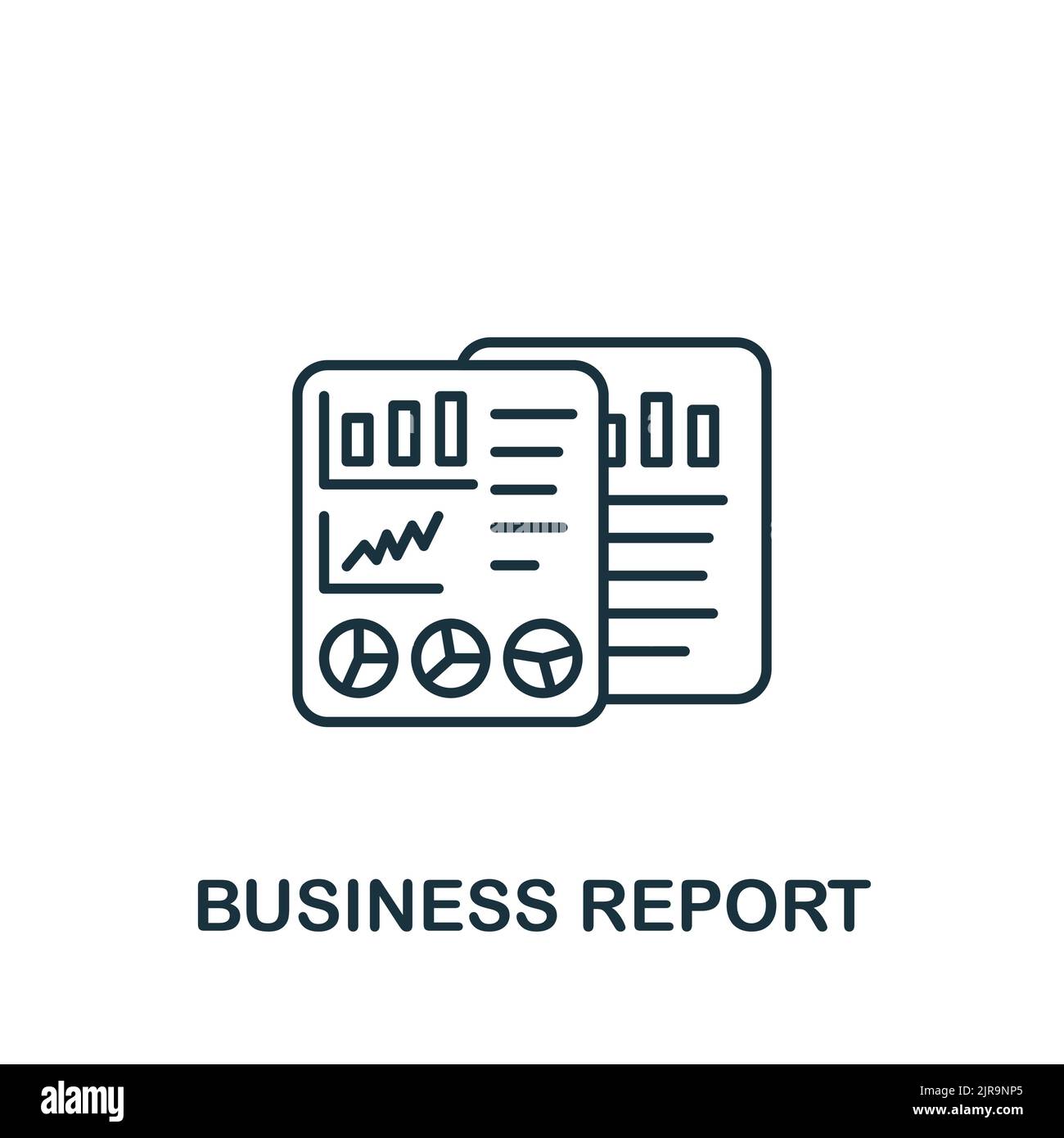 Business Report icon. Line simple icon for templates, web design and ...