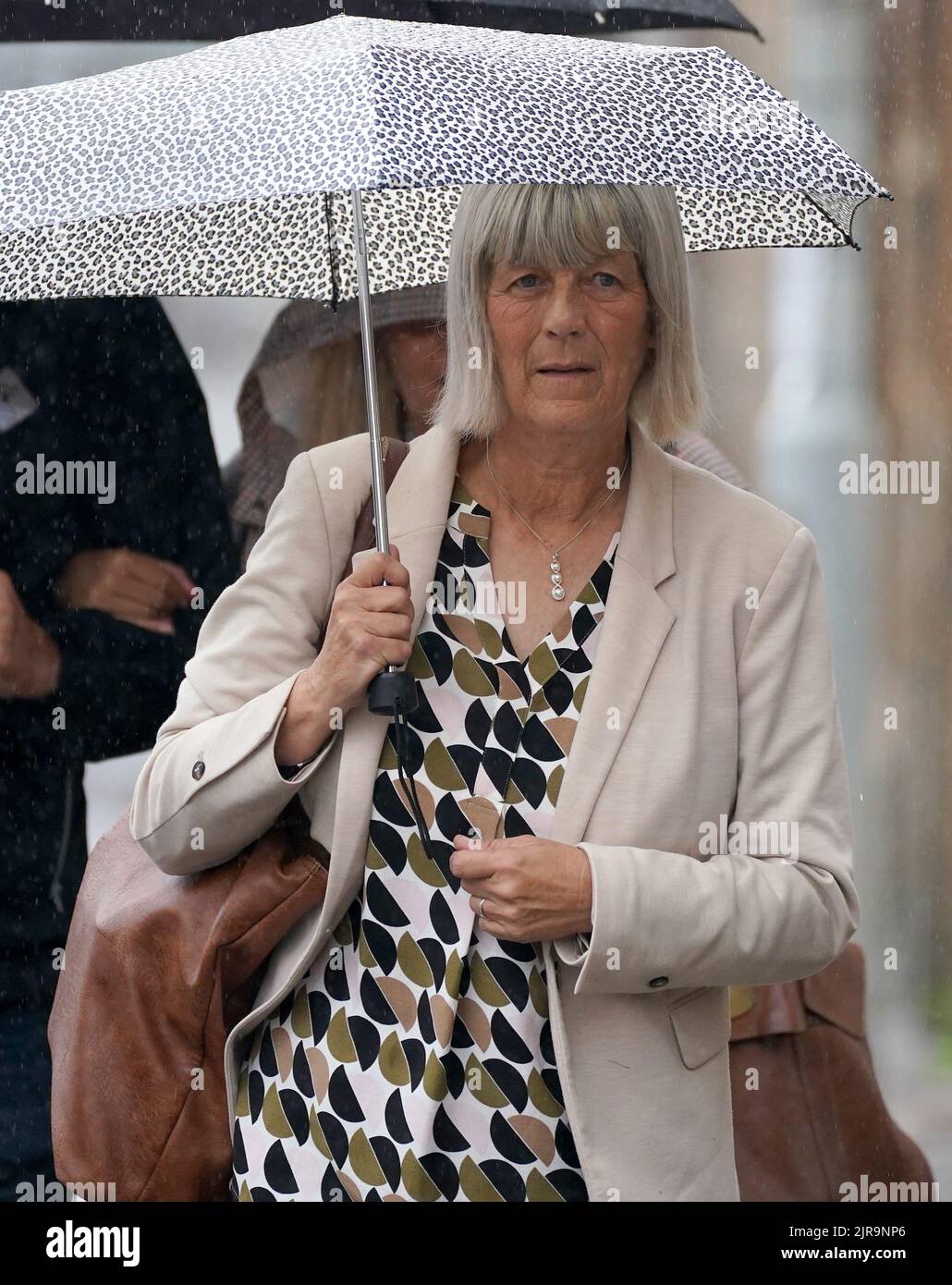 Jane Midgley, mother of victim Simon Midgley arriving at Paisley ...