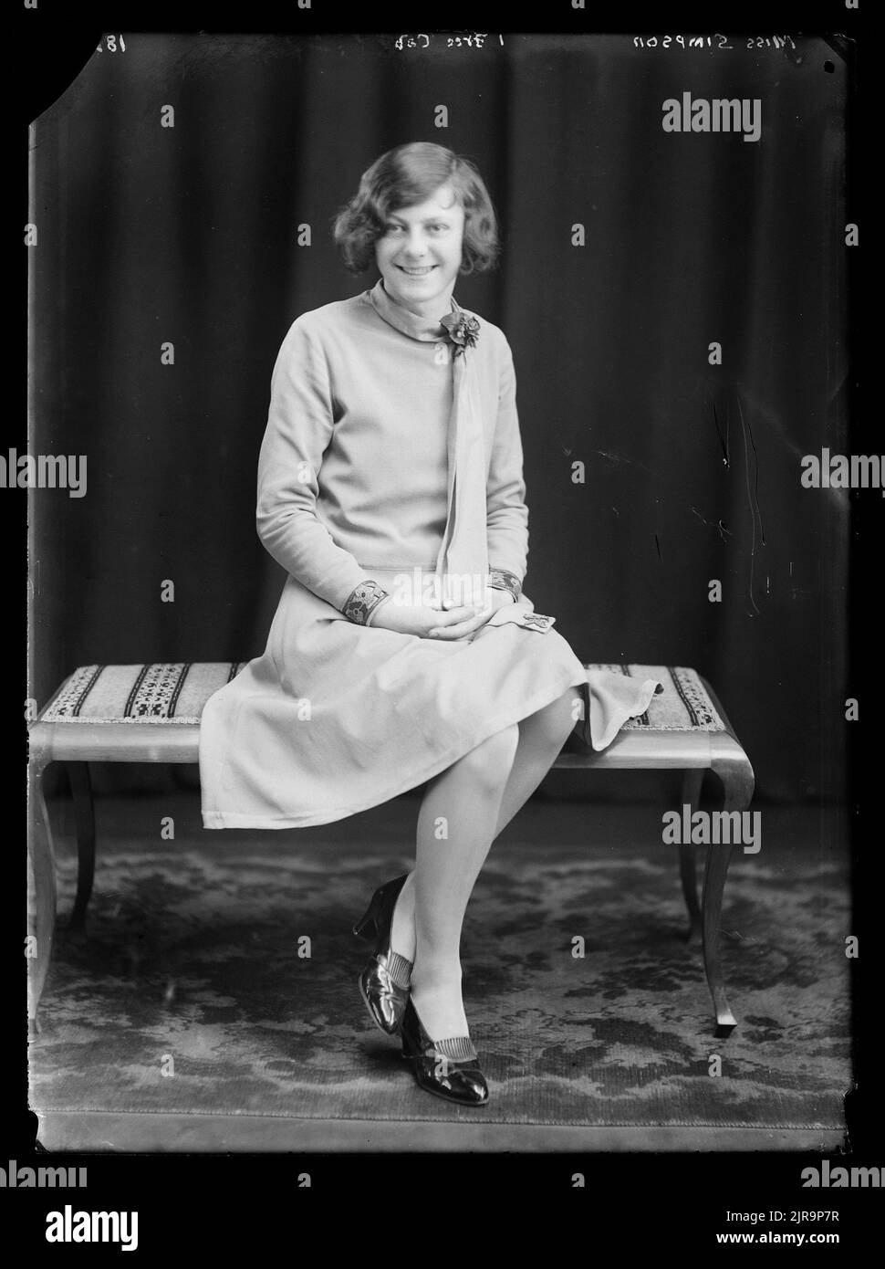 Miss Simpson Free Cab, circa 1920, Wellington, by Berry & Co Stock ...