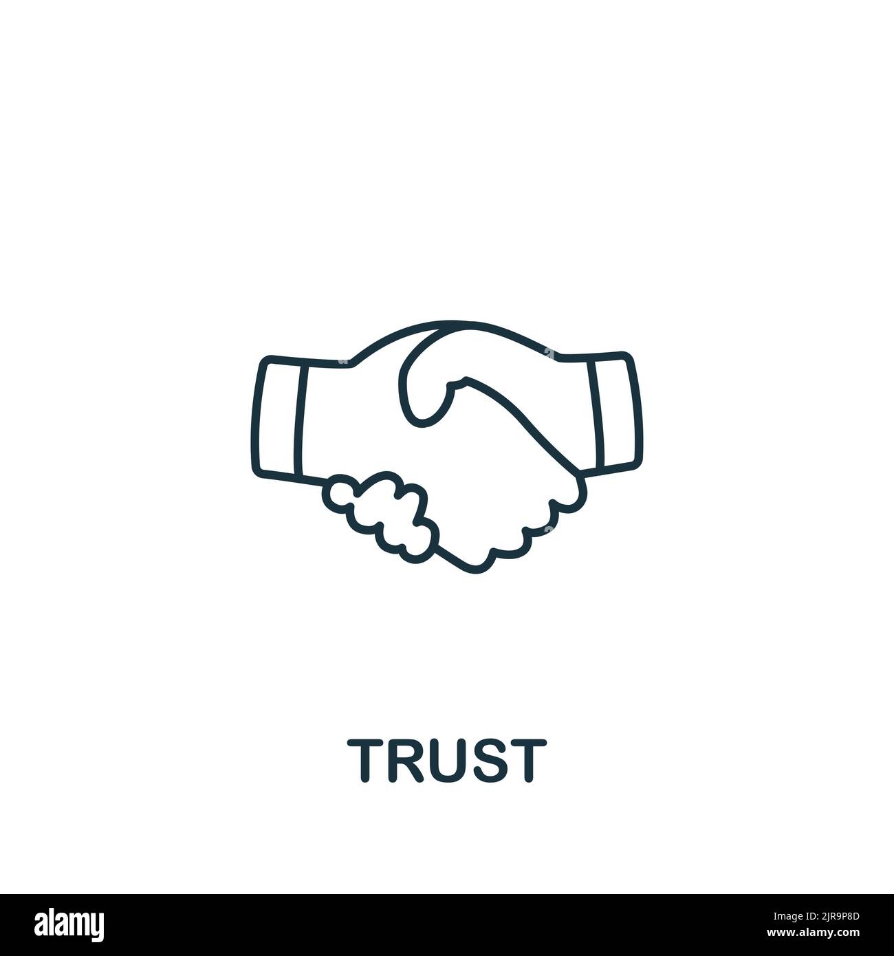 Trust icon. Line simple icon for templates, web design and infographics ...