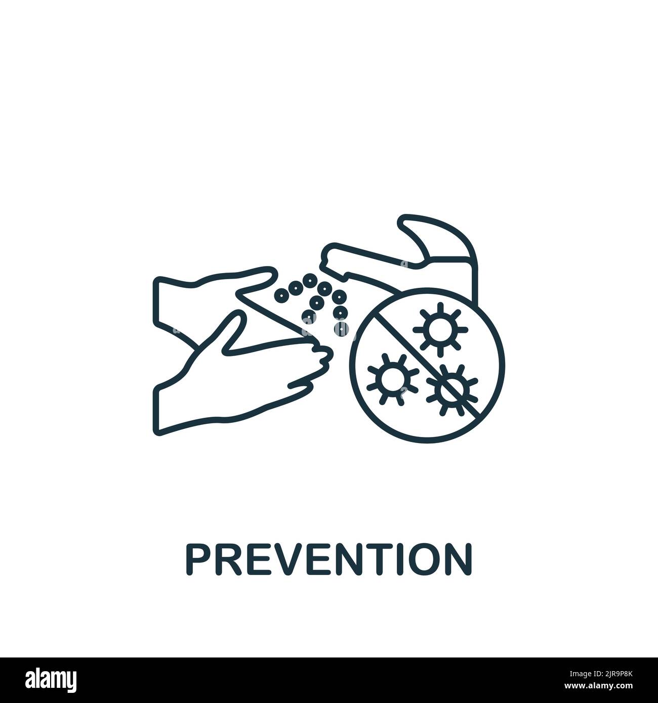 Prevention icon. Line simple Quarantine icon for templates, web design ...