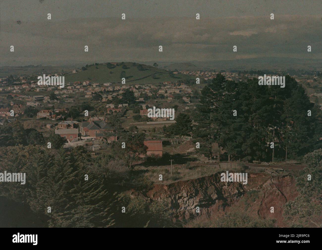 Mount Hobson from Mount Eden, 1913, Auckland, by Robert Walrond Stock ...