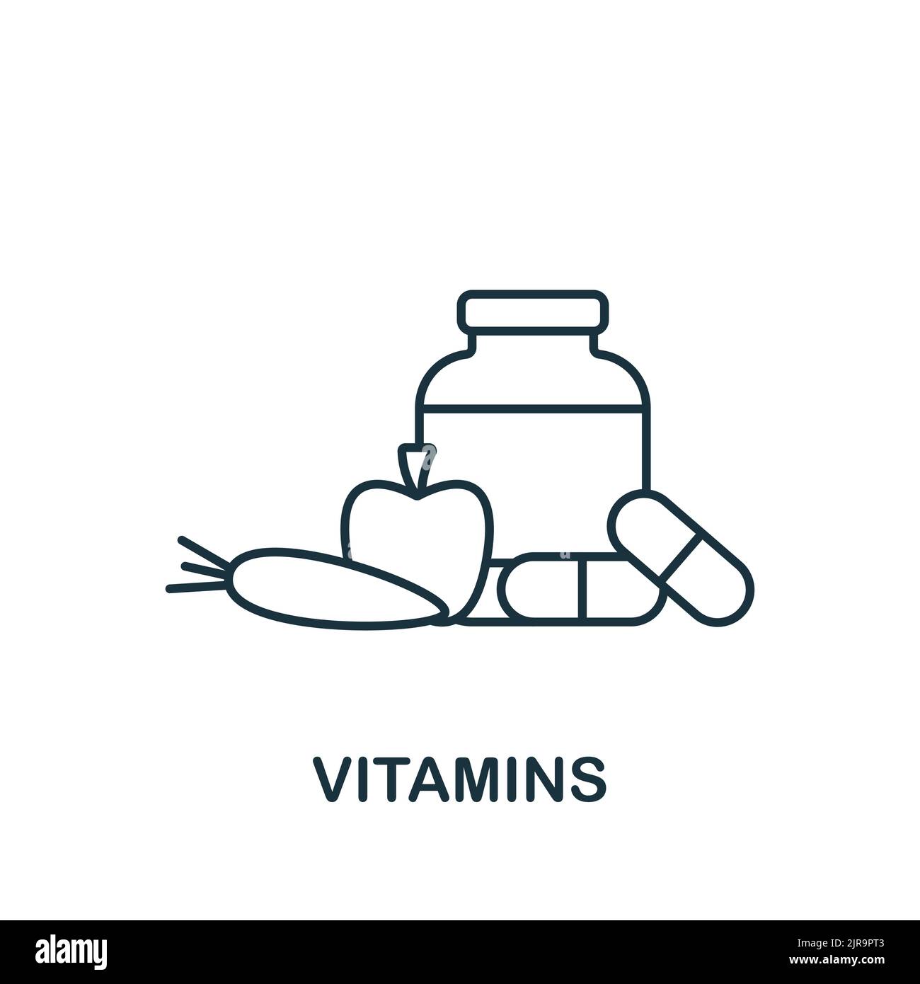 Vitamins icon. Line simple Quarantine icon for templates, web design ...