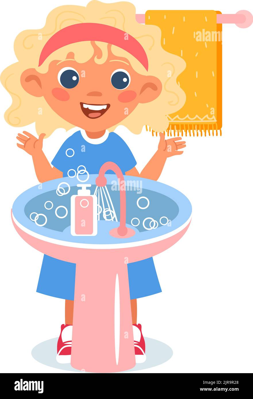 Hand washing cartoon hi-res stock photography and images - Alamy