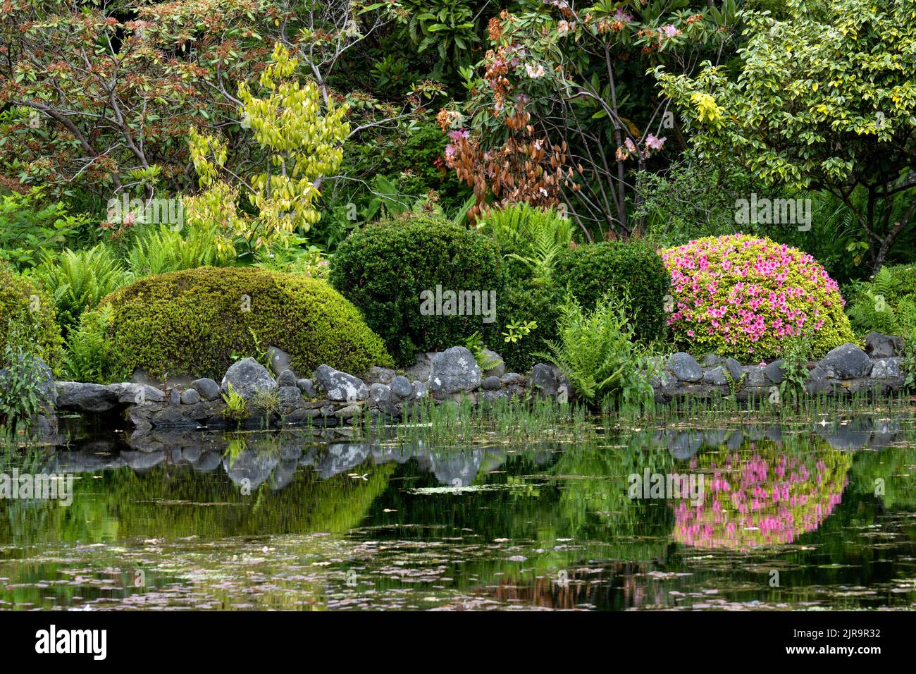 The Royal Roads University Japanese Garden, Victoria, BC Canada Stock ...