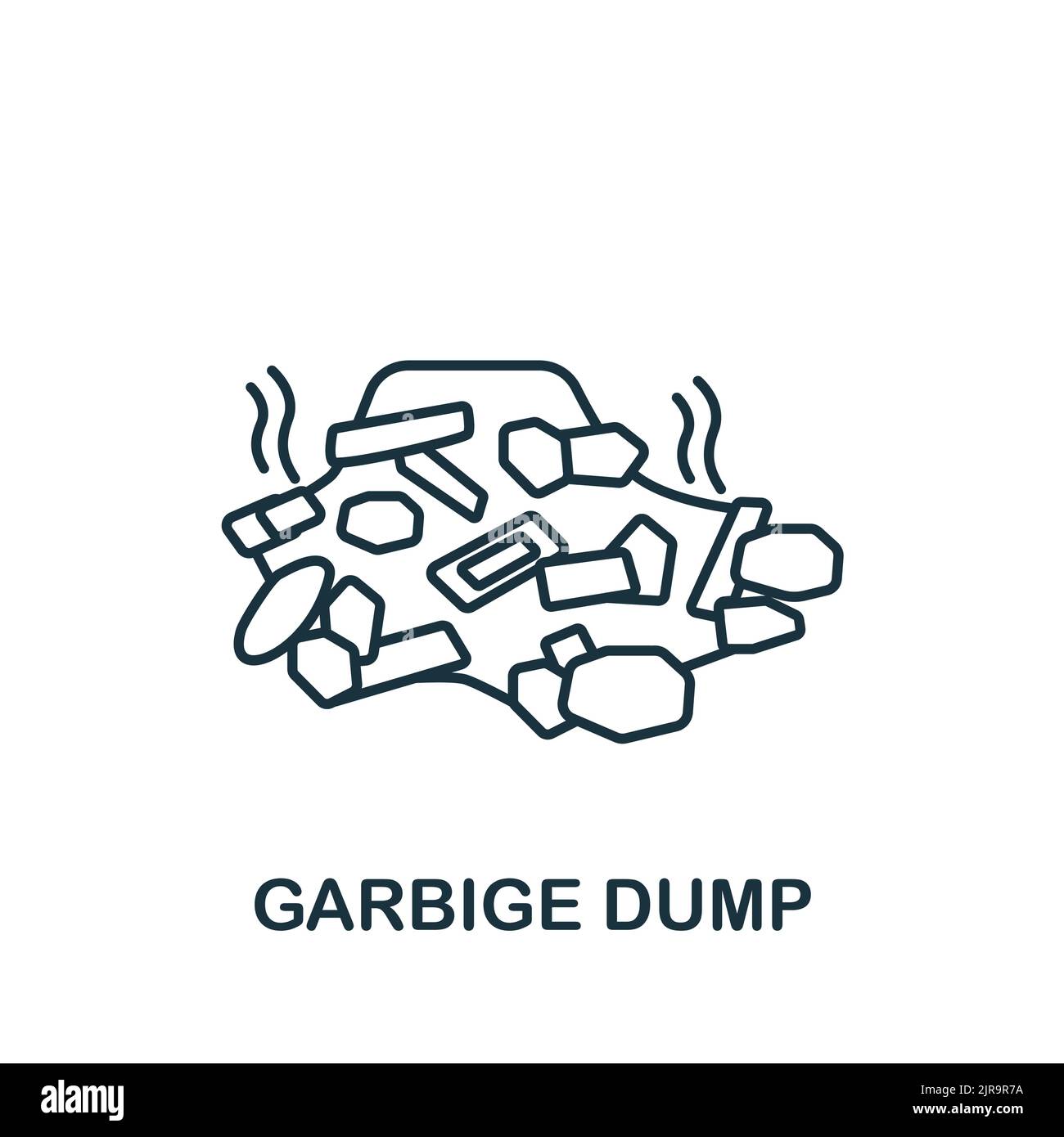 Garbige Dump icon. Simple line element symbol for templates, web design ...