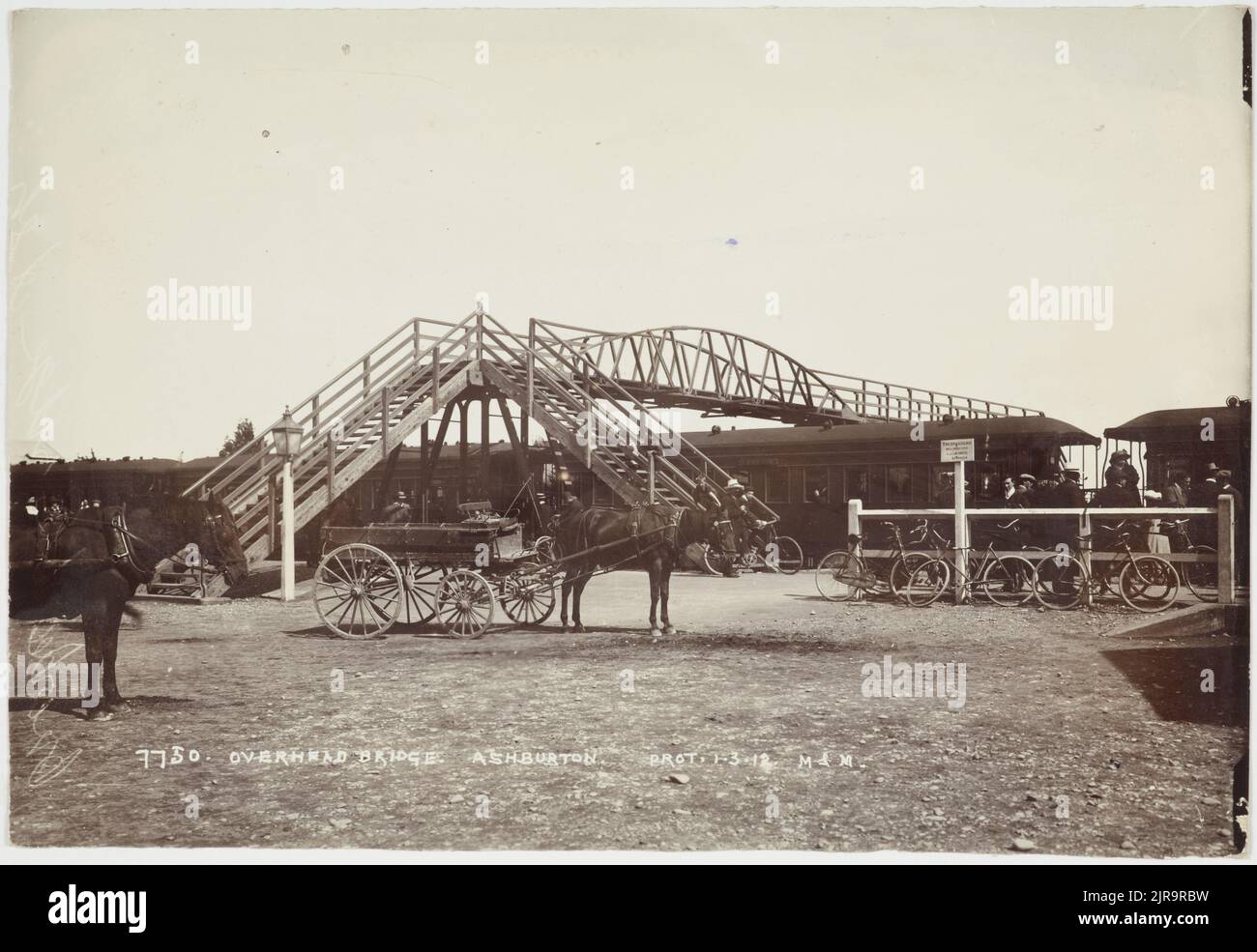 Overhead Bridge - Ashburton, circa 1910, Ashburton, by Muir & Moodie ...