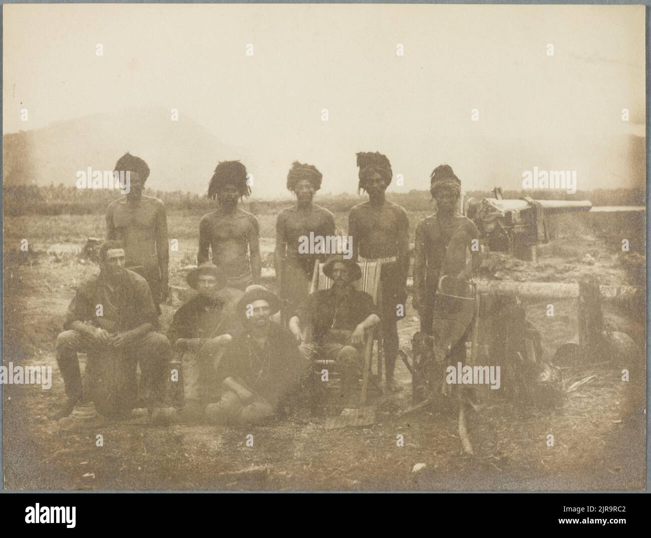 Five Samoans and Four Europeans, circa 1899, Apia, by Malcolm Ross ...