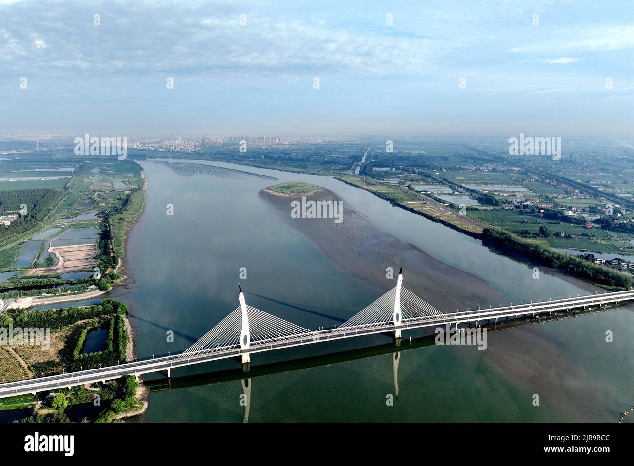 RUGAO, CHINA - AUGUST 23, 2022 - An exposed beach in the middle of the ...