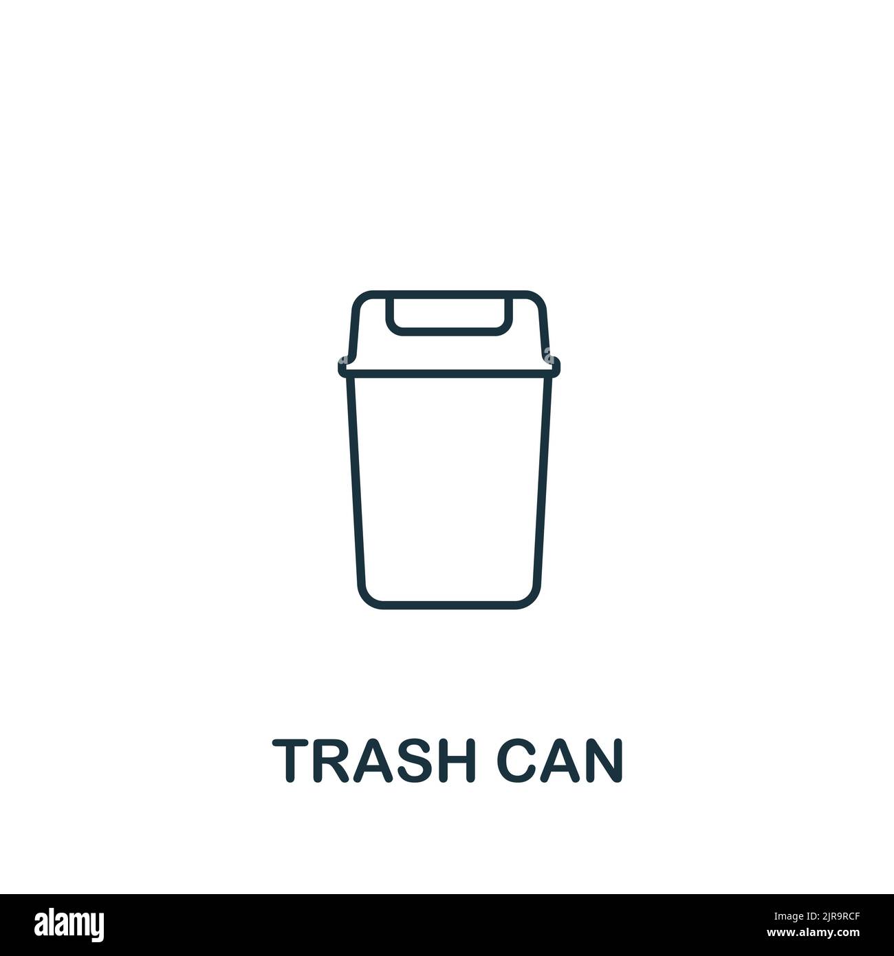 Trash Can icon. Simple line element symbol for templates, web design ...