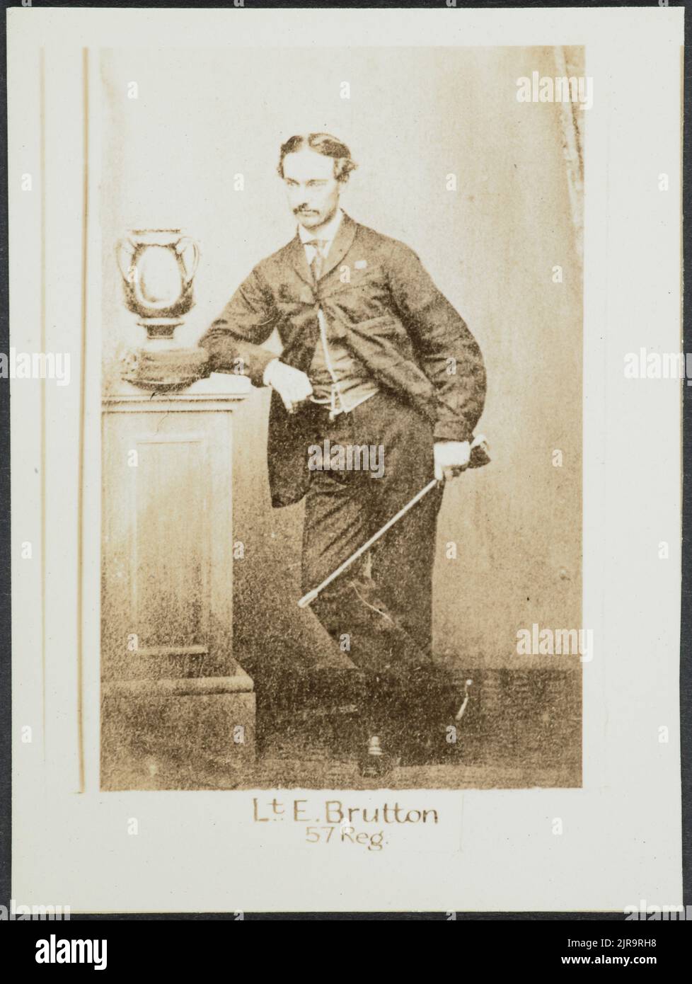 Lieutenant E. Brutton, 57th regiment, circa 1900, by William Francis ...
