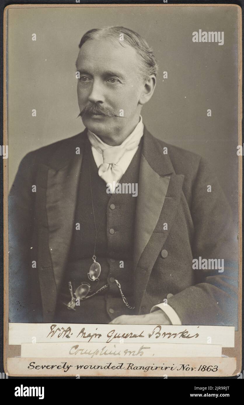 With Major General Brooke's compliments. Severely wounded Rangiriri Nov ...