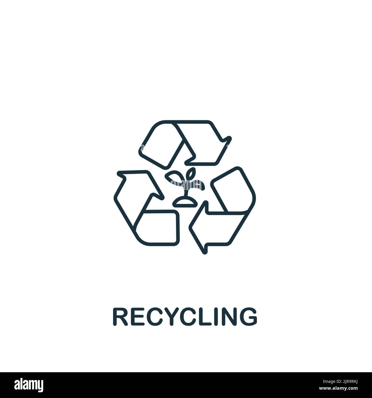 Recycling icon. Simple line element symbol for templates, web design ...