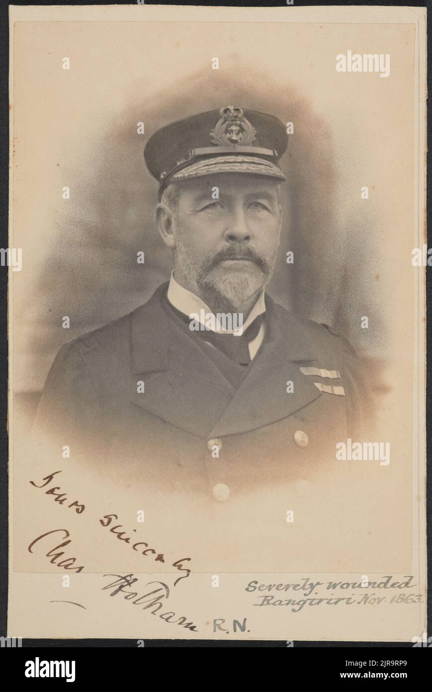 Chas Hotham R.N. Severely wounded Rangiriri Nov 1863, circa 1860, maker ...
