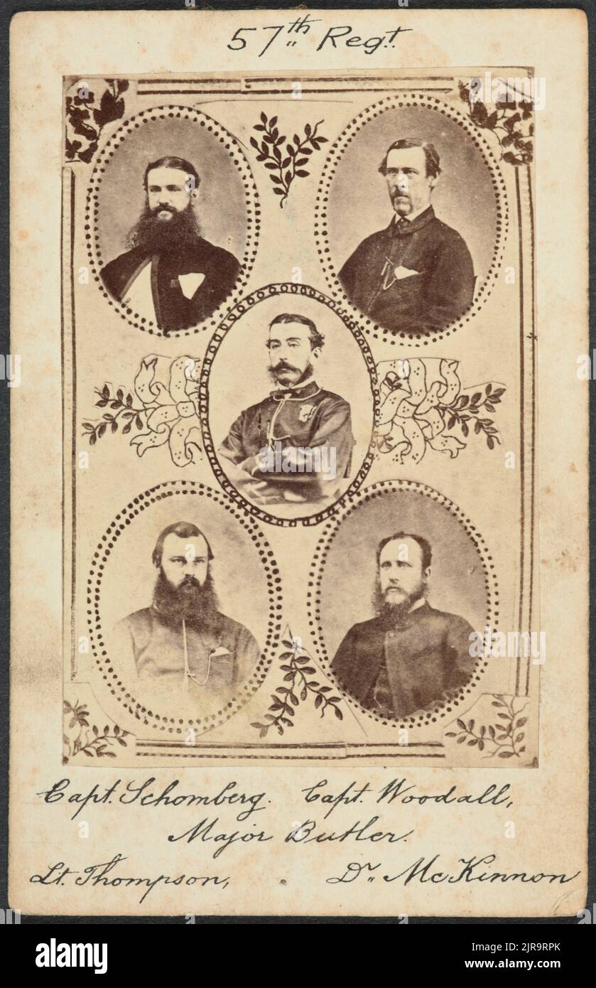 57th Regiment. Captain Schomberg, Captain Woodall, Major Butler ...