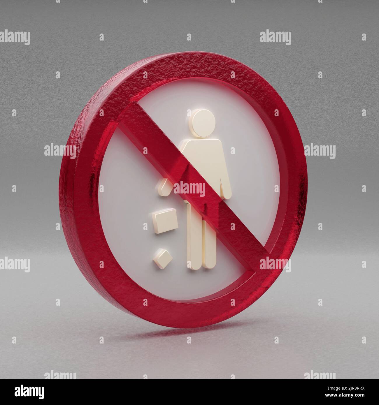 Beautiful abstract illustration Forbidden, litter, problem, prohibition ...