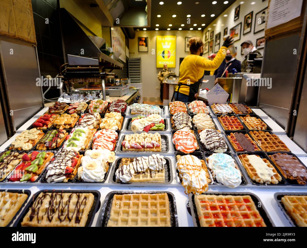 Brussels waffle hi-res stock photography and images - Alamy