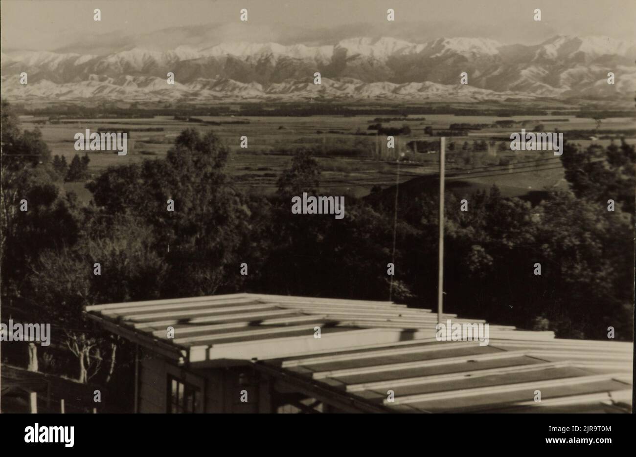 Ruahine Range, view from Pukeora Sanatorium, Waipukurau, Hawkes Bay ...
