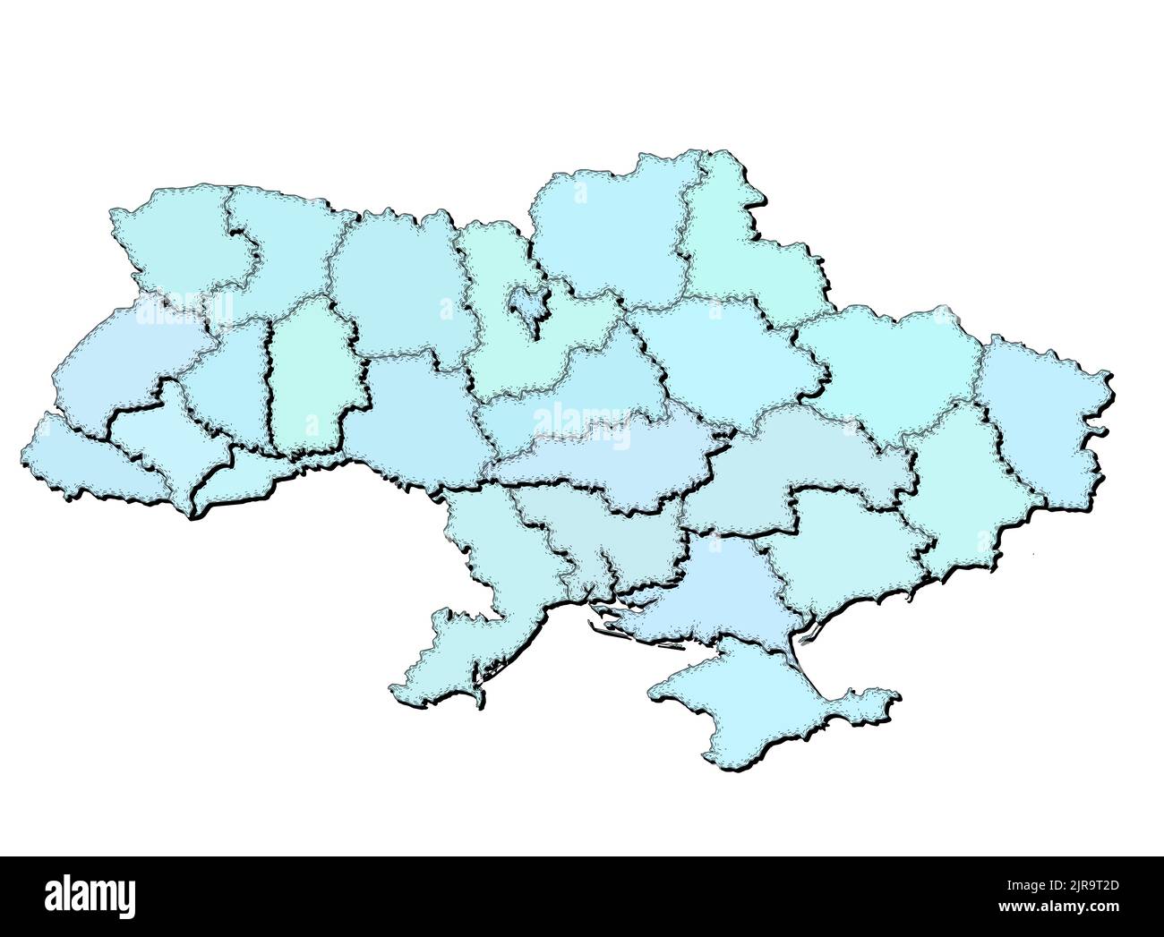 Map of Ukraine with states isolated Stock Vector Image & Art - Alamy