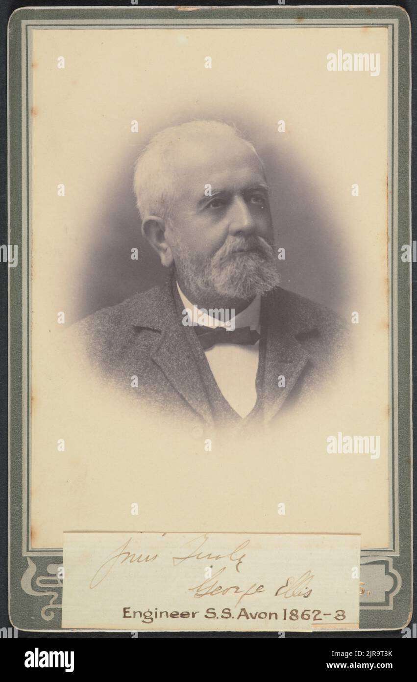 George Ellis. Engineer SS Avon 1862 - 1863, circa 1890, maker unknown ...