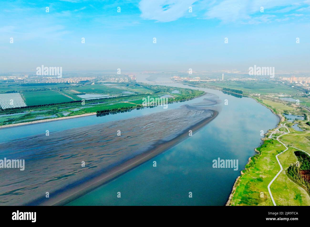 RUGAO, CHINA - AUGUST 23, 2022 - An exposed beach in the middle of the ...