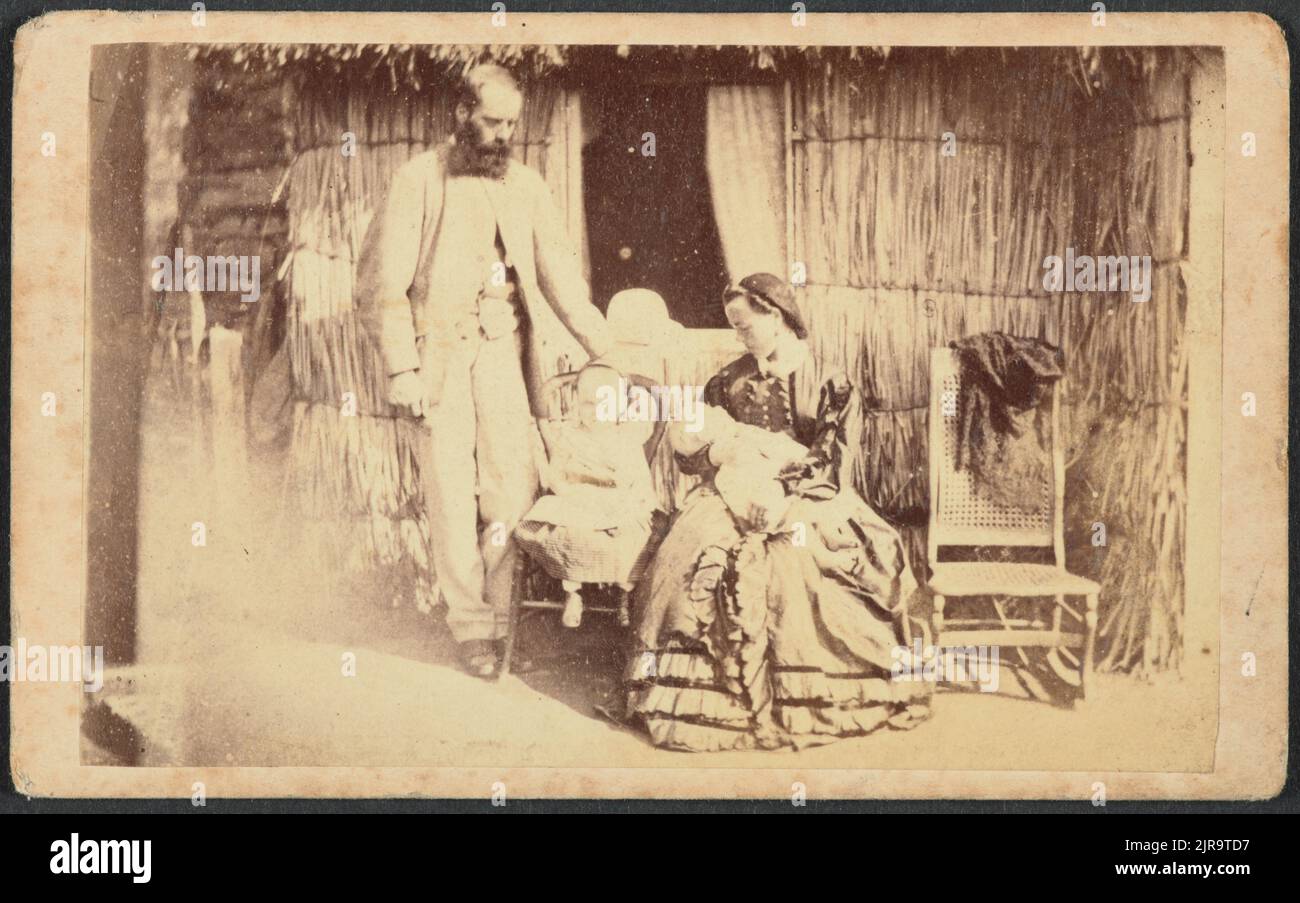 Lieutenant Gascoigne & family before the murder, circa 1860, maker ...