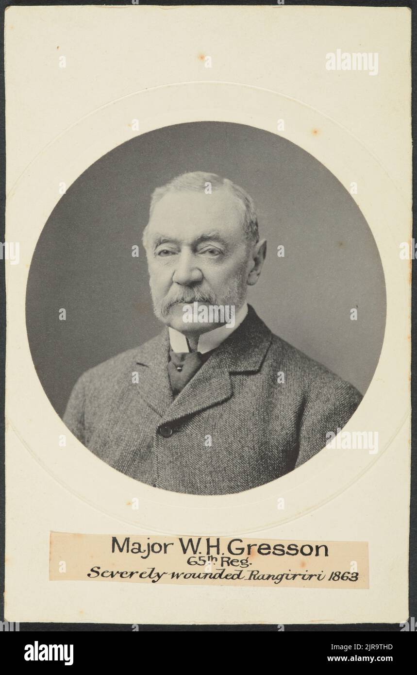 Major W.H. Gresson 65th Reg. Severely wounded Rangiriri 1863, circa ...
