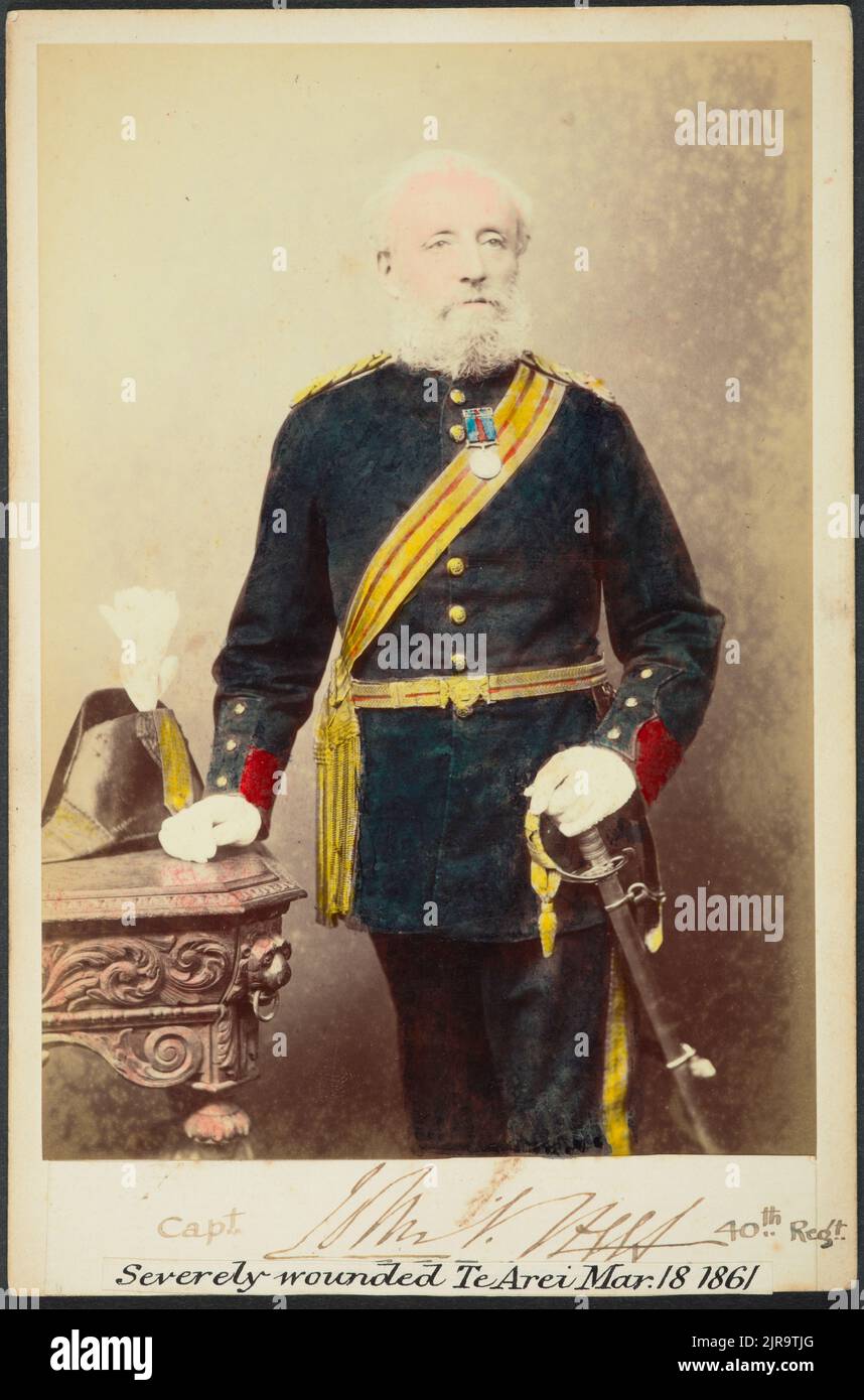 Captain John Hill, 40th Regt. severely wounded Te Arei Mar. 18 1861, 4 ...