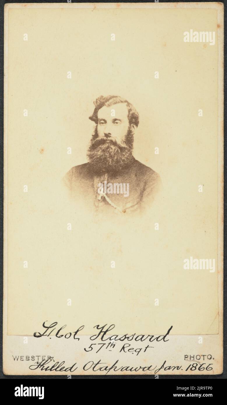 Lieutenant Colonel Hassard, 57th Regt. Killed Otapawa Jan 1866, circa ...