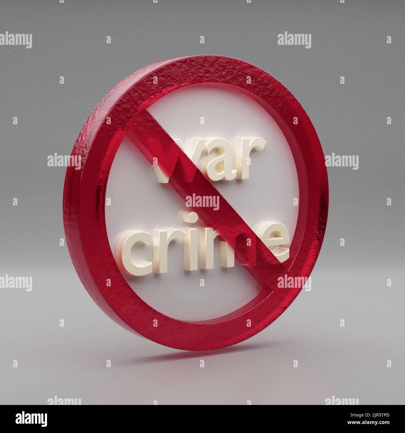 Beautiful abstract illustration war crime Forbidden, prohibiting sign ...