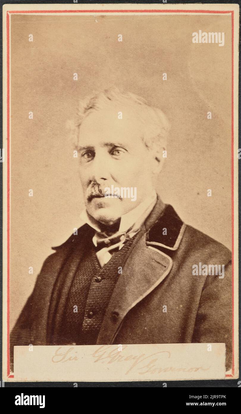 Sir George Grey, Governor, circa 1860, maker unknown Stock Photo - Alamy