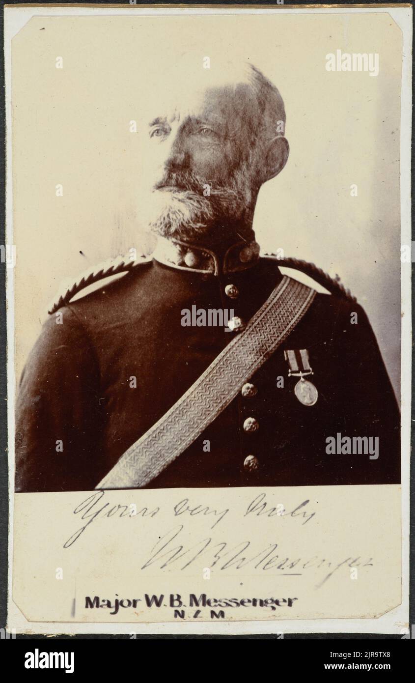 Major W. B. Messenger, N.Z.M., circa 1900, by William Francis Gordon ...