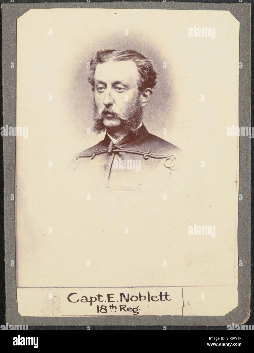 Captain E. Noblett, 18th Regiment, circa 1900, by William Francis ...