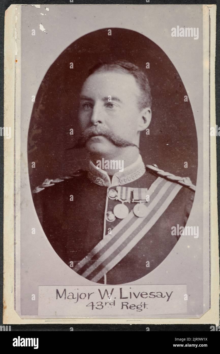 Major W Livesay 43rd Regt., circa 1860, maker unknown Stock Photo - Alamy