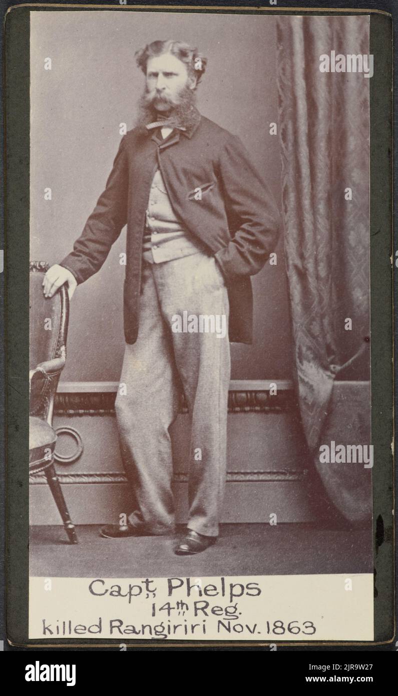 Captain Phelps, 14th regiment, killed Rangiriri Nov 1863, circa 1900 ...