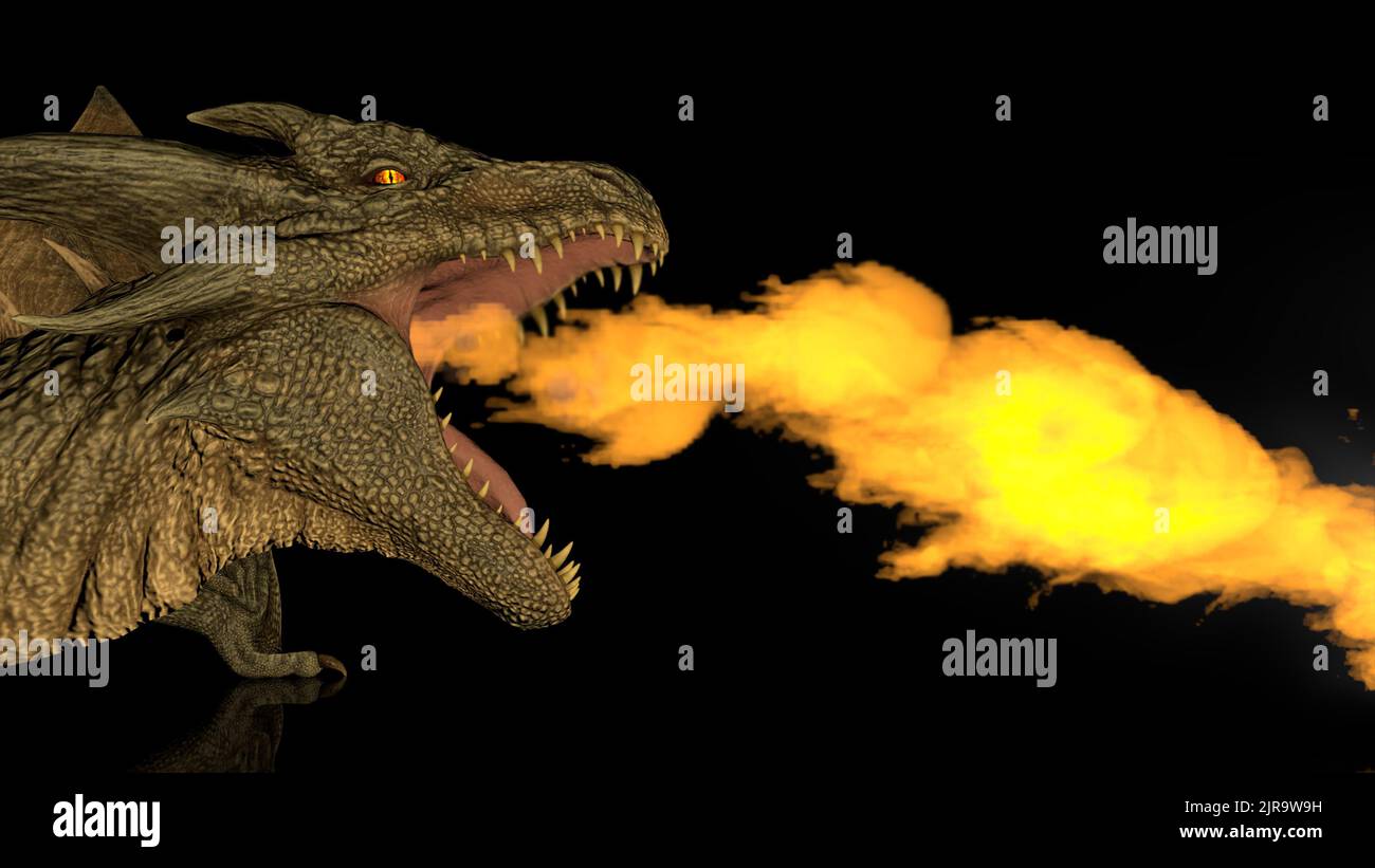 Realistic dragon monster animation on hi-res stock photography and ...