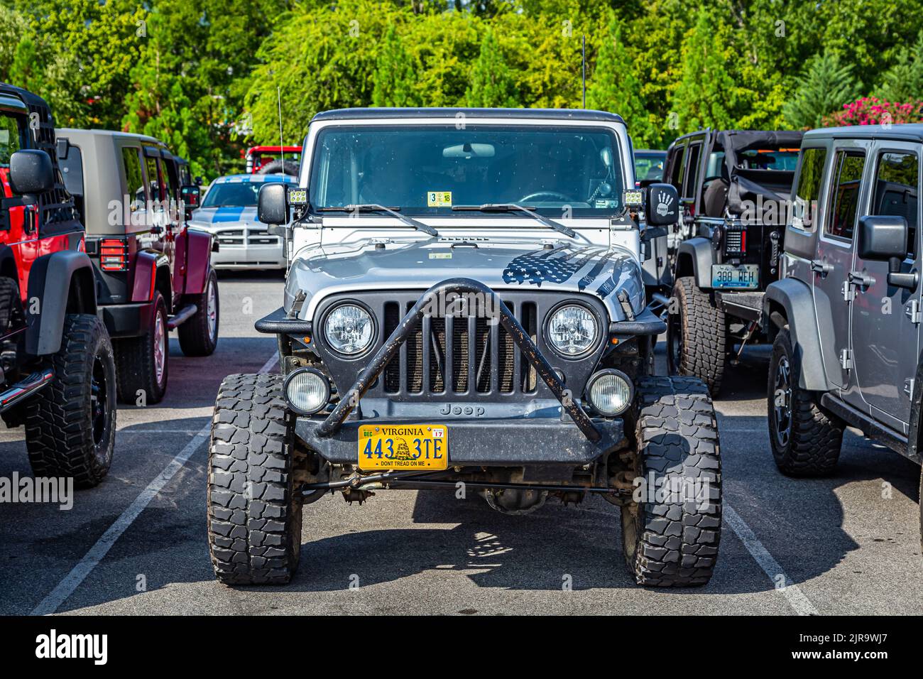 Pigeon Forge, TN - August 25, 2017: Modified Jeep Wrangler Sport TJ ...