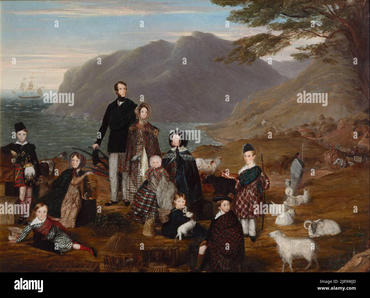 The emigrants, 1844, London, by William Allsworth Stock Photo - Alamy