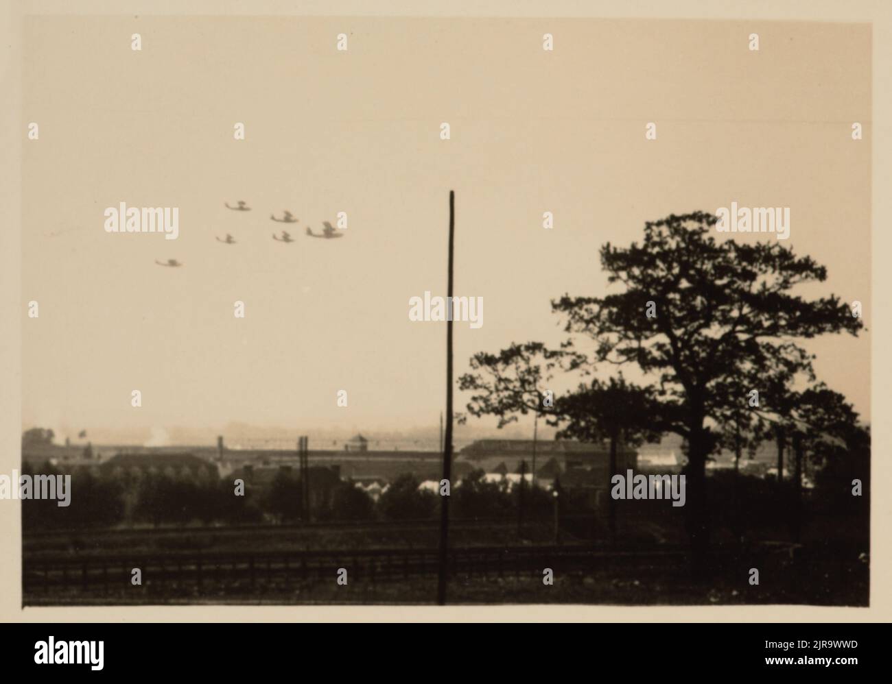 Aeroplanes in flying formation, England, 1930s, England, by Eric Lee ...