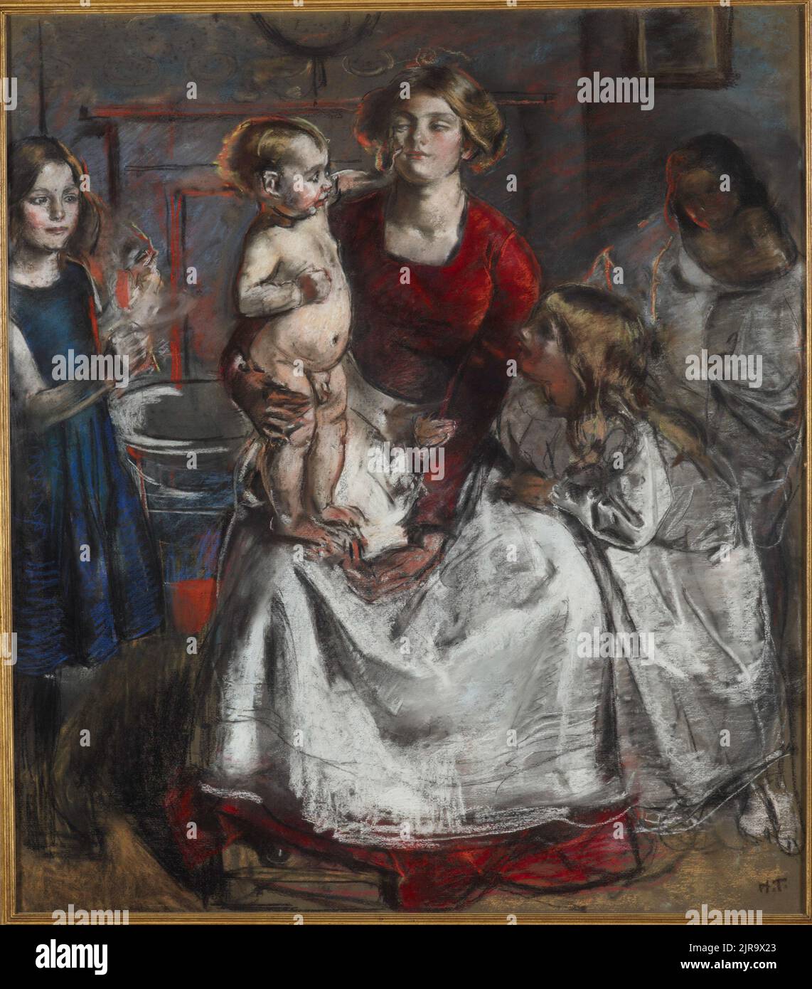 The baby's bath, 1910-1911, by Henry Tonks Stock Photo - Alamy