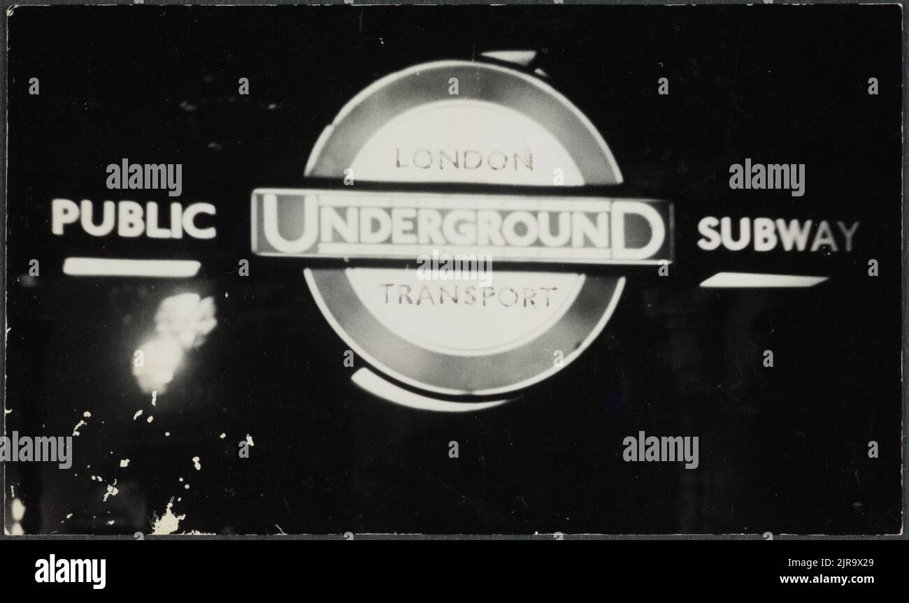 London Underground Station sign, 1930s, London, by Eric Lee-Johnson ...